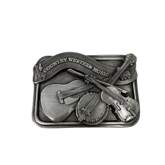 Bergamot Brass Works | Accessories | Vtg 984 Country Western Music Belt Buckle By Bergamot Brass ...
